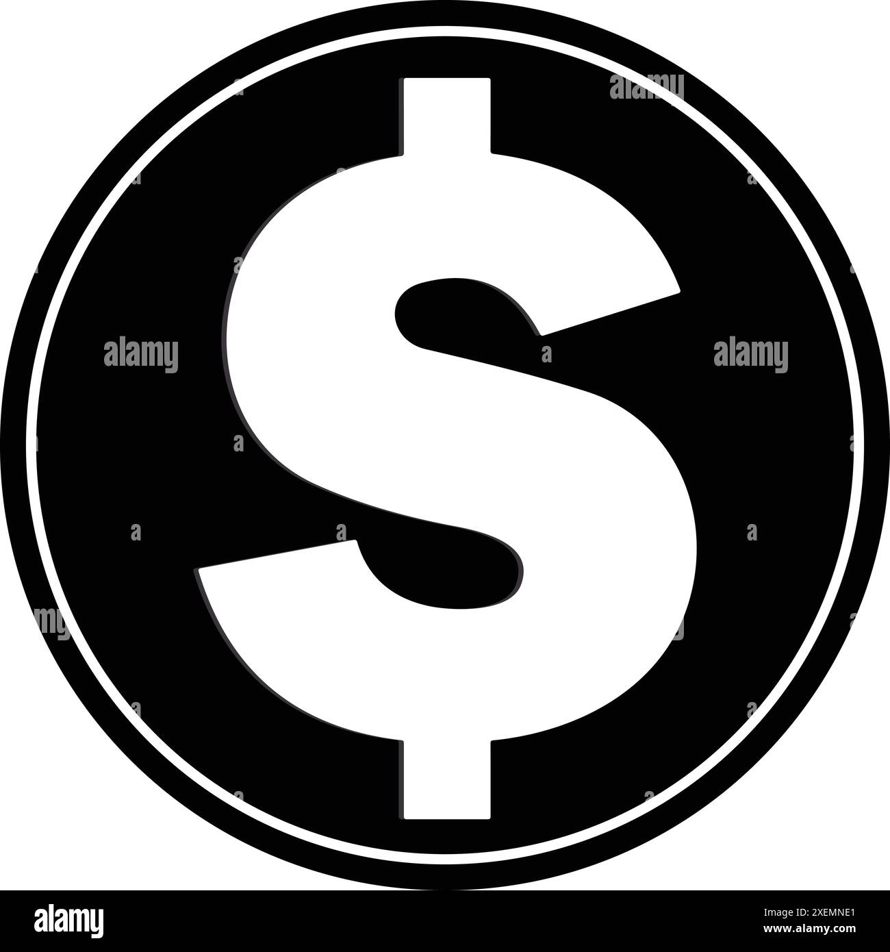 Realistic Dollar, colorful dollar coin, golden money coin, Golden ...