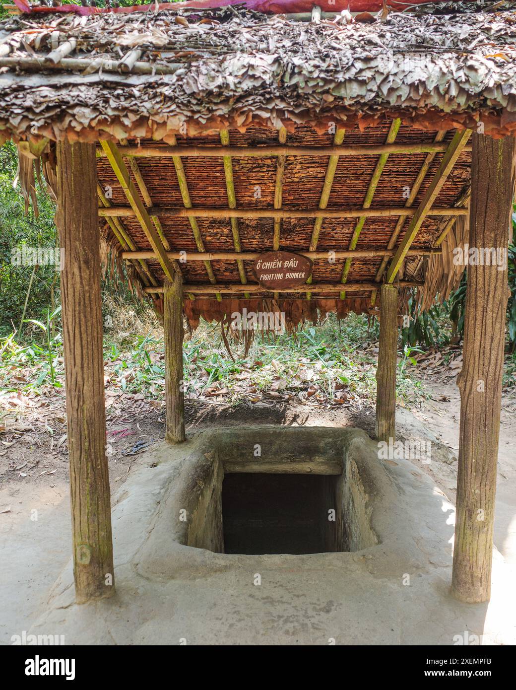 Ho Chi Minh City, Vietnam - 2 Feb, 2024: Tunnel Entrance in the Cu Chi ...