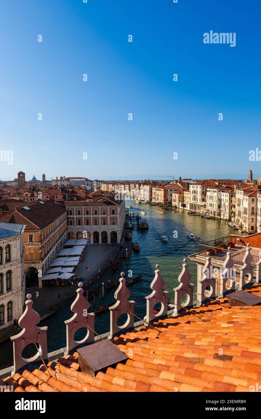 View of the Grand Canal and the rooftops of Venice from a department ...