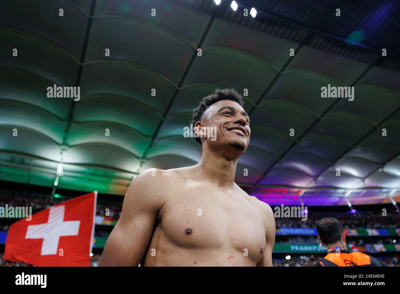 Dan Ndoye seen during UEFA Euro 2024 game between national teams of ...