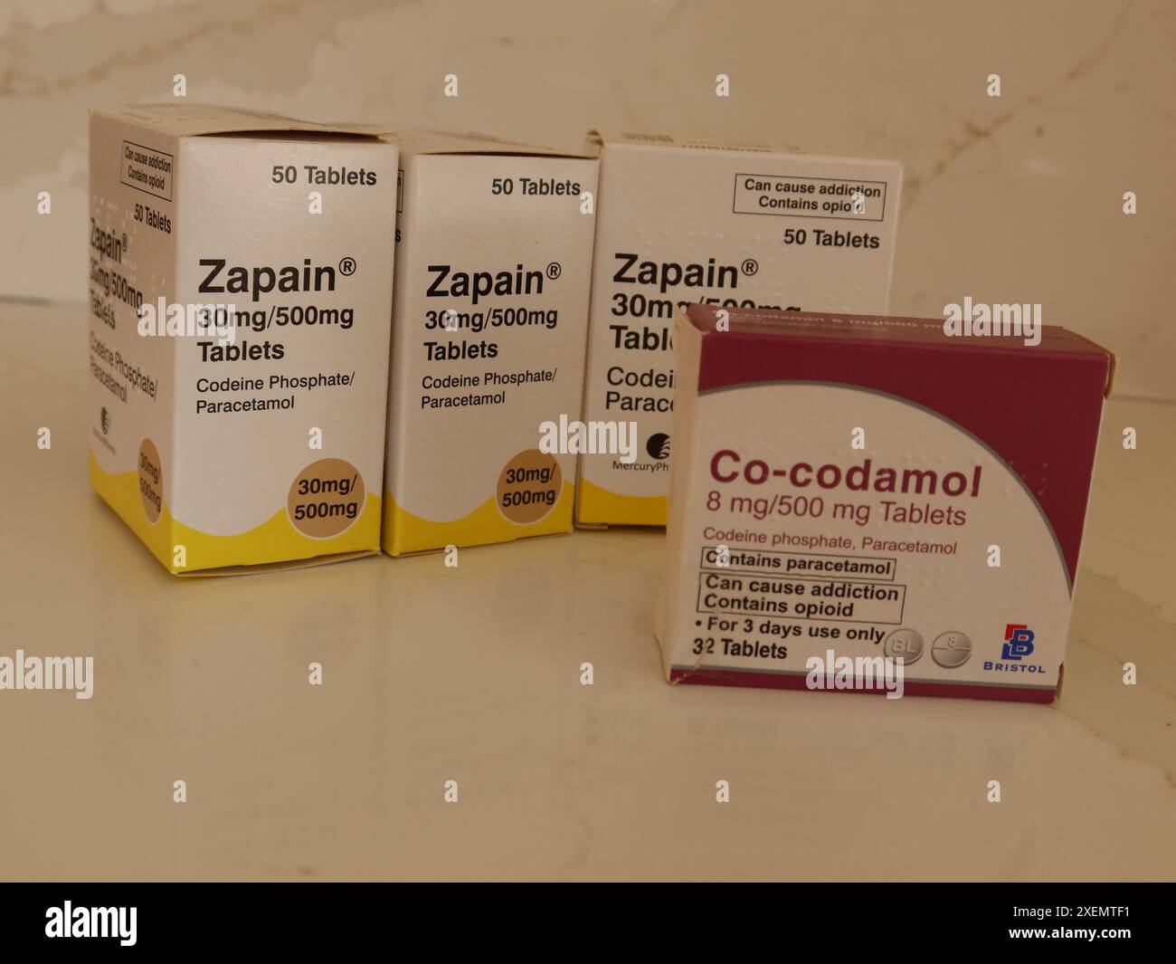 Forms of codeine / paracetamol tablets in different opioid strengths ...