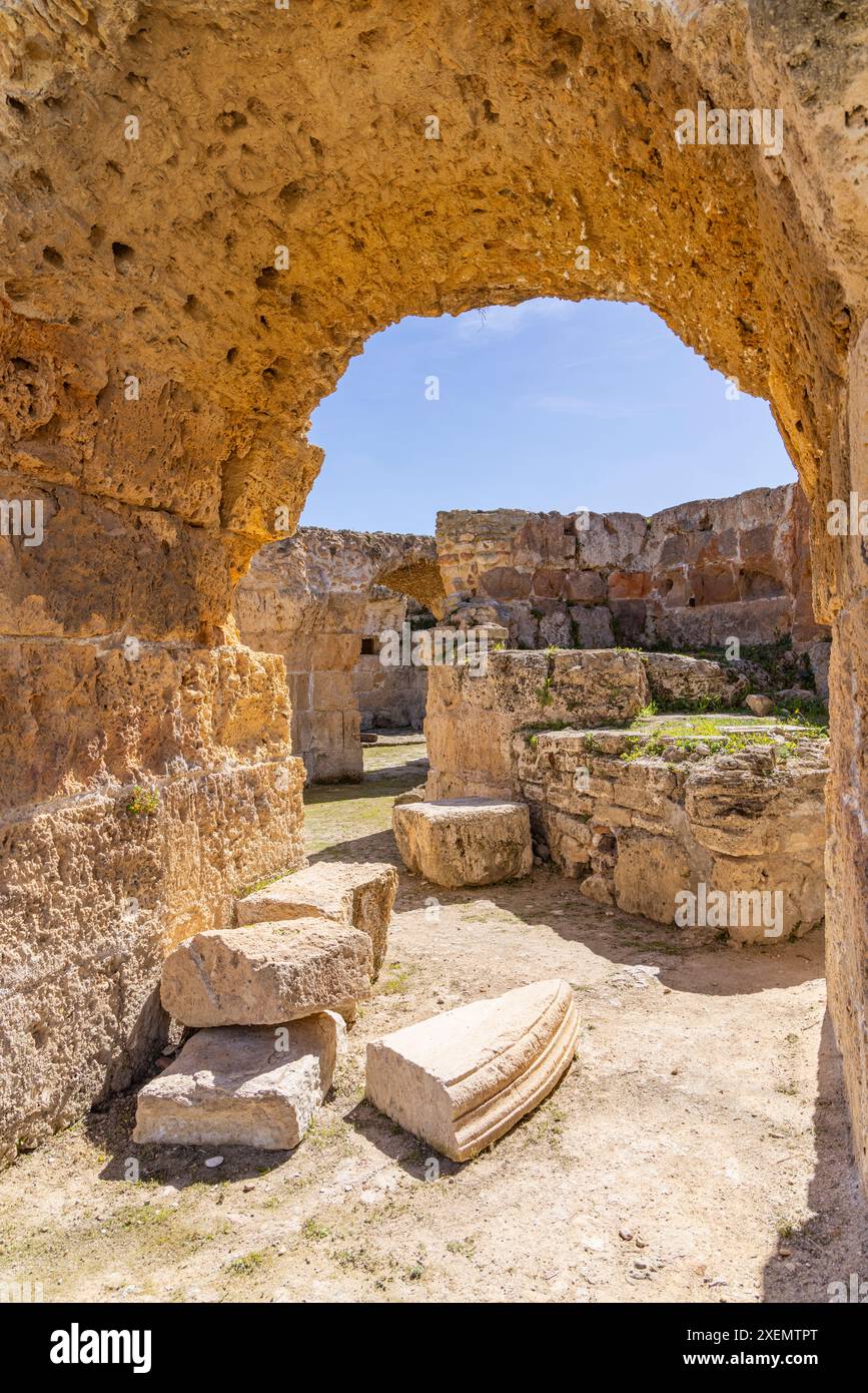 Tunis, Tunisia. Roman ruins of the Baths of Antoninus in Carthage Stock ...