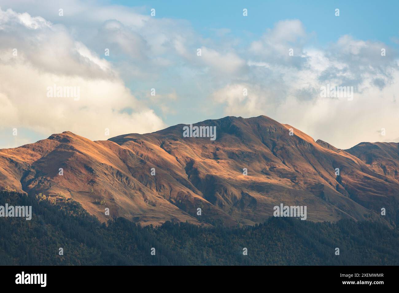 Mountains meet the sky in Tusheti National Park in Georgia; Georgia ...