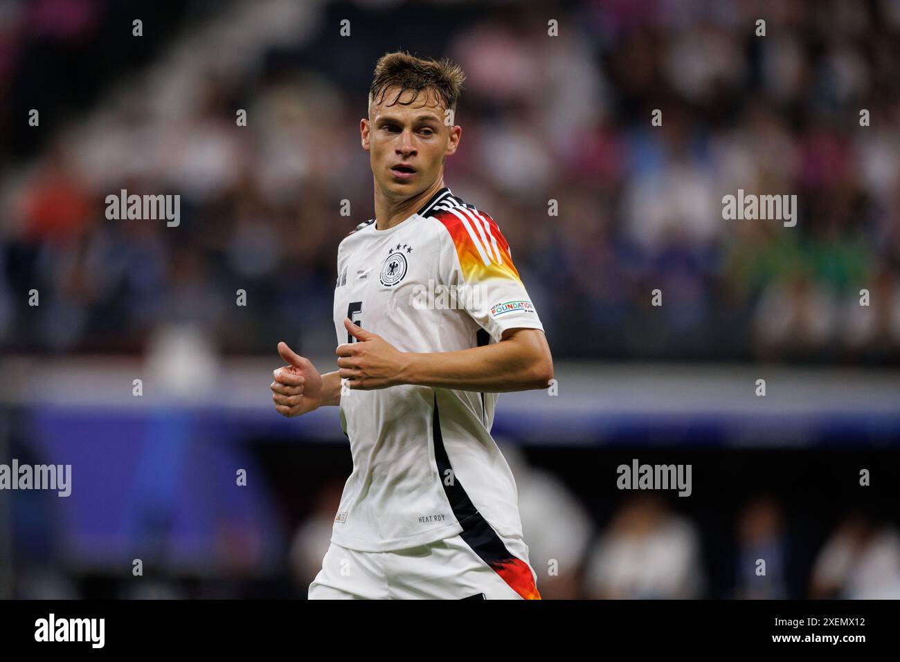 Joshua Kimmich seen during UEFA Euro 2024 game between national teams ...