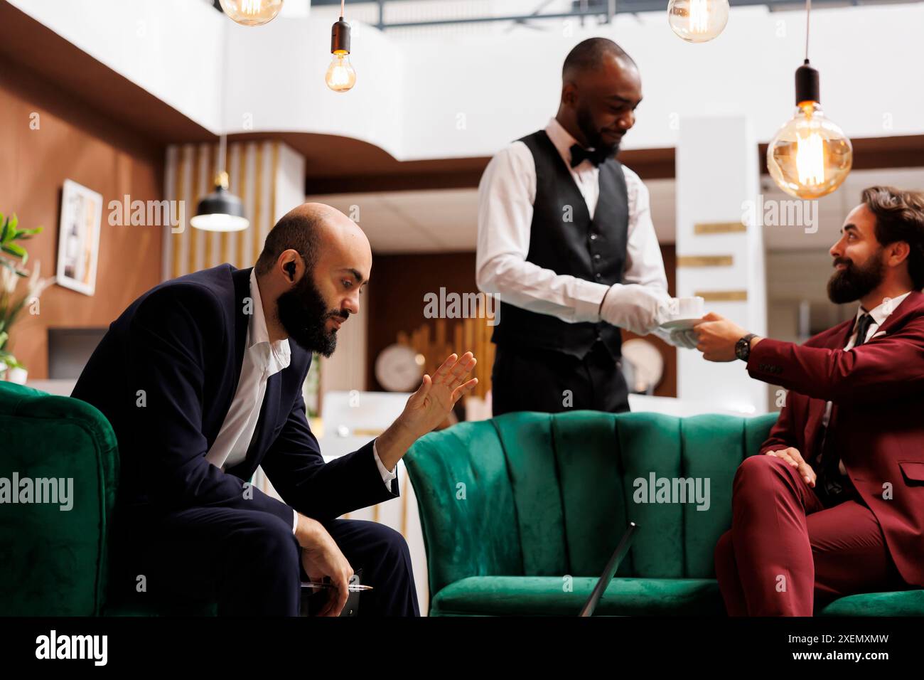 Man chats online conference using hi-res stock photography and images ...