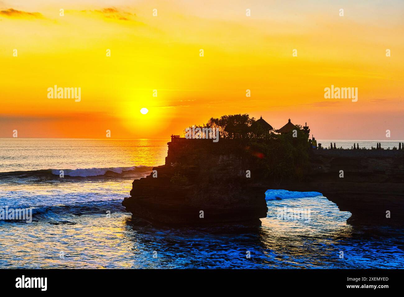 Sunset at Tanah Lot Temple, Bali, Indonesia Stock Photo - Alamy