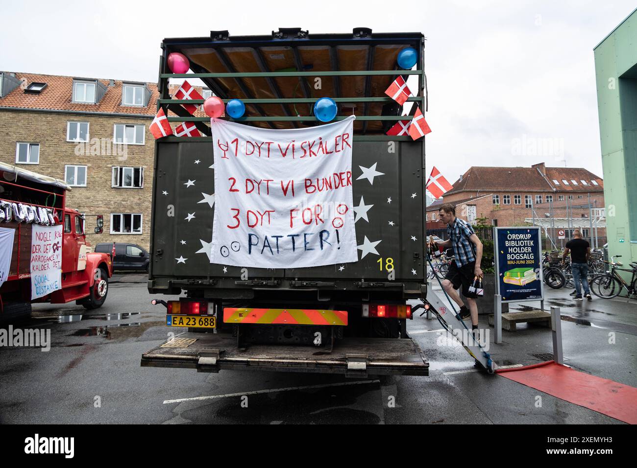 Newly graduated Danish students celebrating on Friday, June 28, 2024 ...