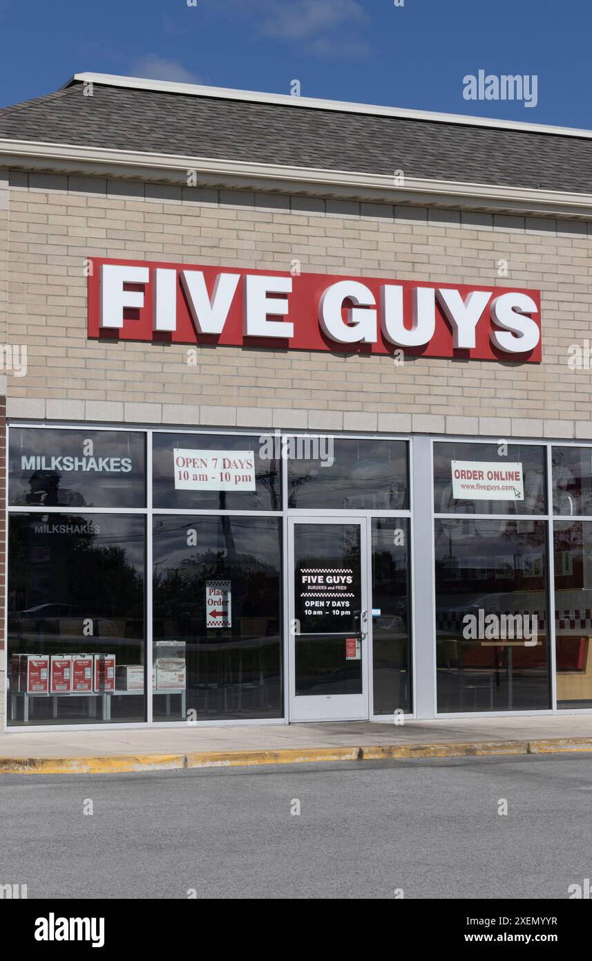 Crown Point - June 27, 2024: Five Guys burgers and fries restaurant ...