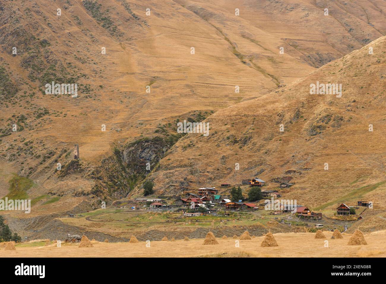 Village of Chesho in Tusheti National Park, Georgia; Chesho, Akhmeta ...