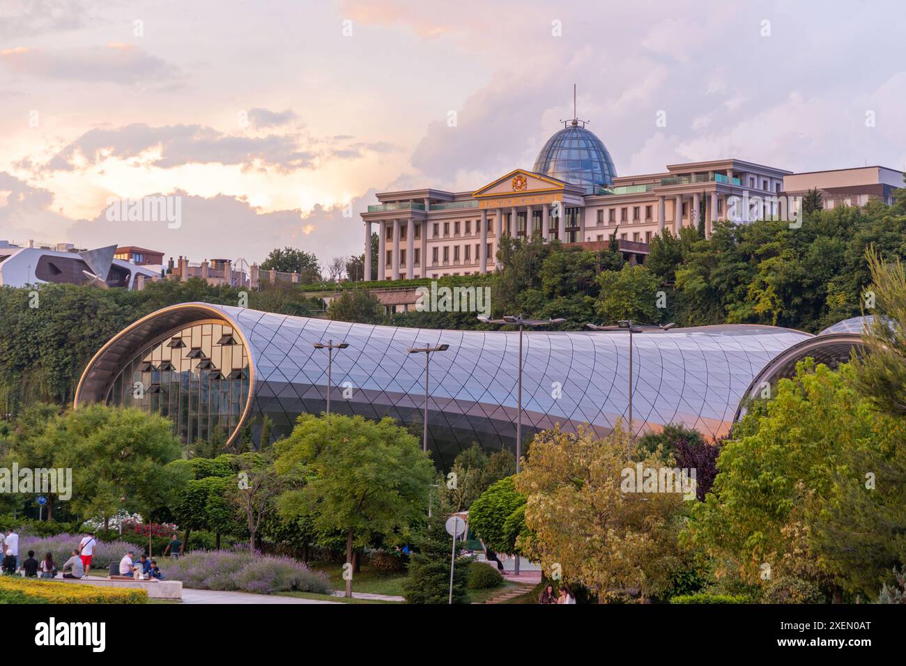 Tbilisi, Georgia - 16 JUNE, 2024: The Ceremonial Palace of Georgia is a ...