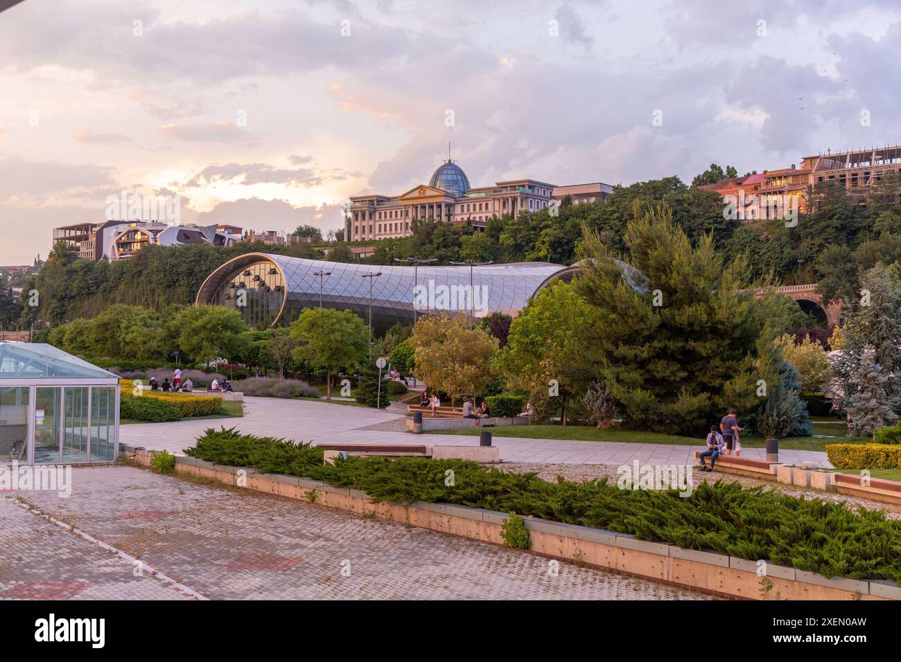 Tbilisi, Georgia - 16 JUNE, 2024: The Ceremonial Palace of Georgia is a ...