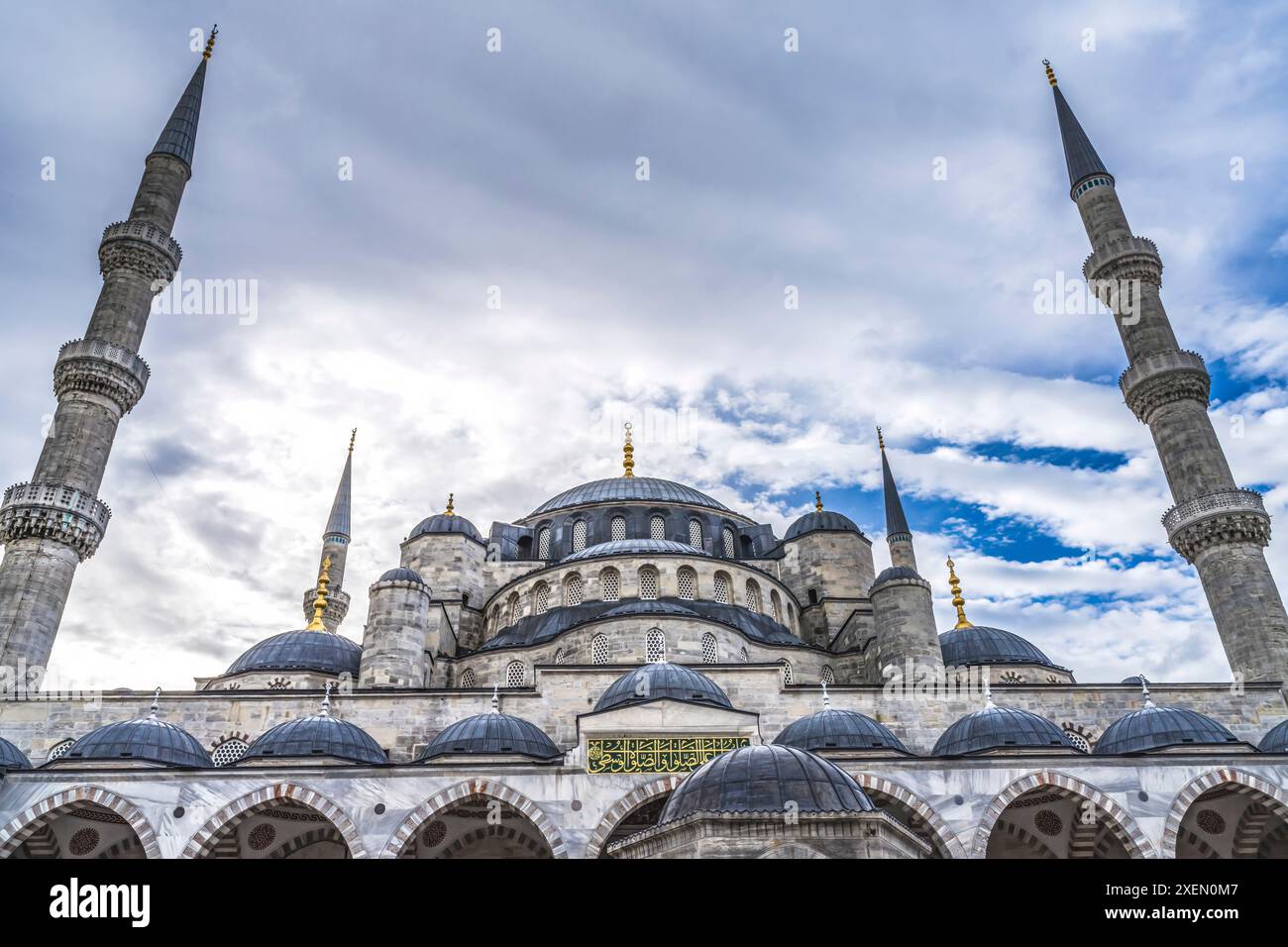 Blue Mosque minarets, Istanbul, Turkey. Blue Mosque or Sultan Ahmed ...