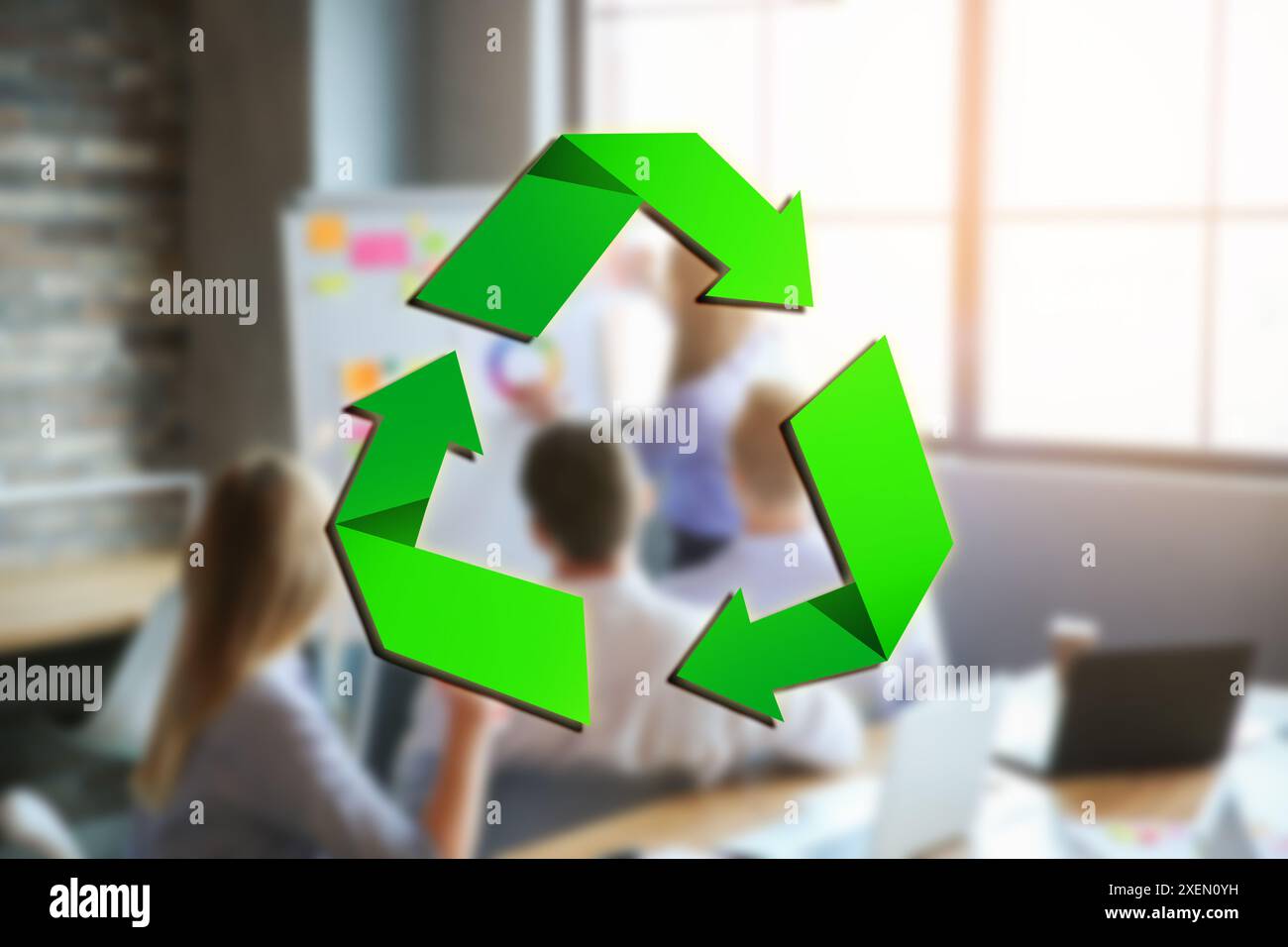 Team having meeting recycling hi-res stock photography and images - Alamy