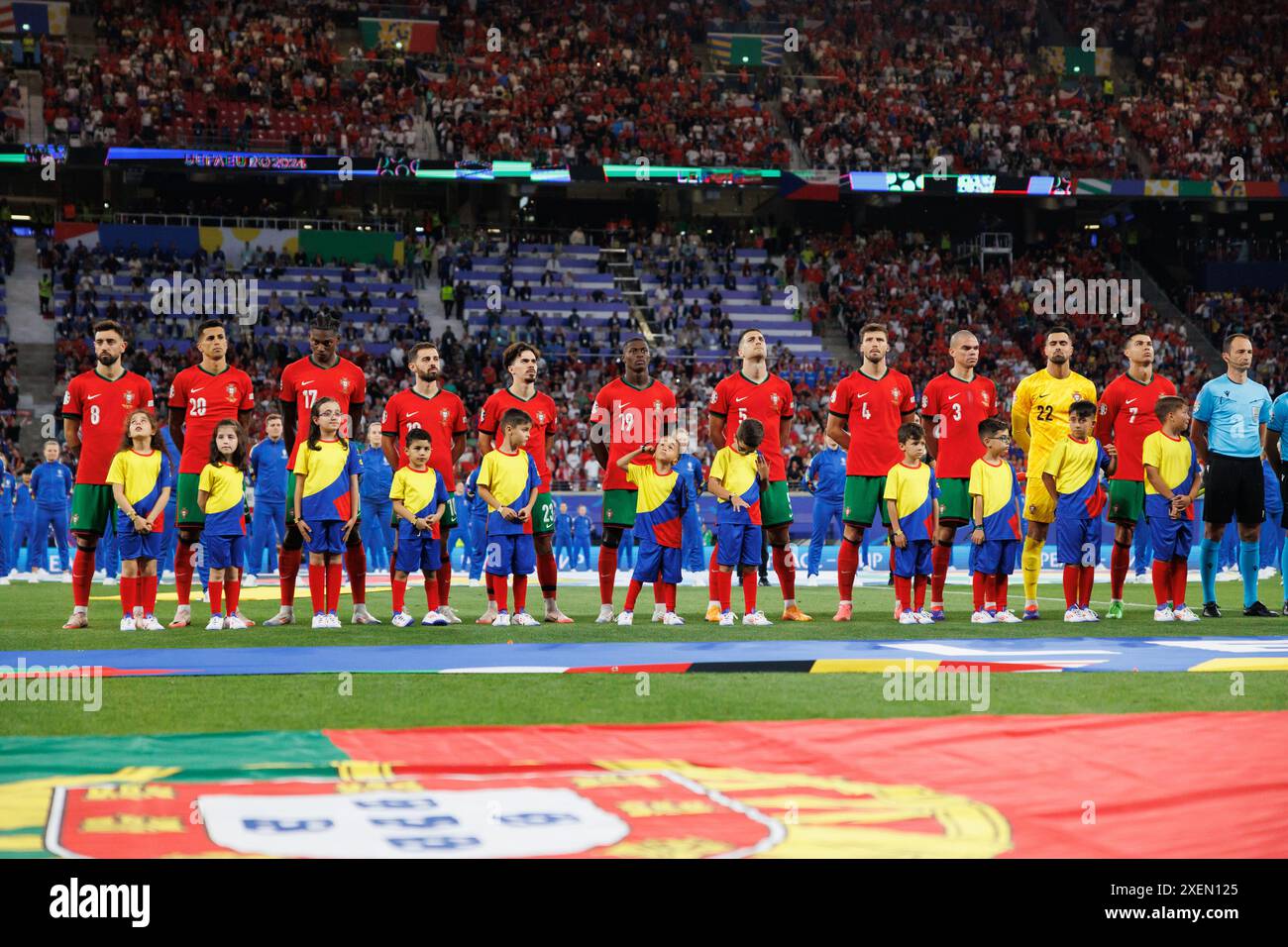 Team of Portugal seen during UEFA Euro 2024 game between national teams ...