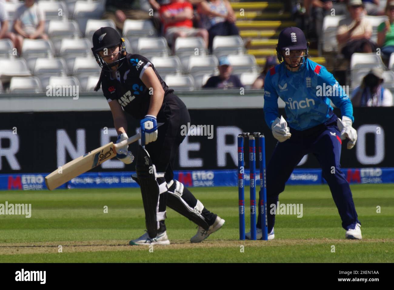 Chester le Street, 26 June 2024. Hannah Rowe batting for New Zealand ...