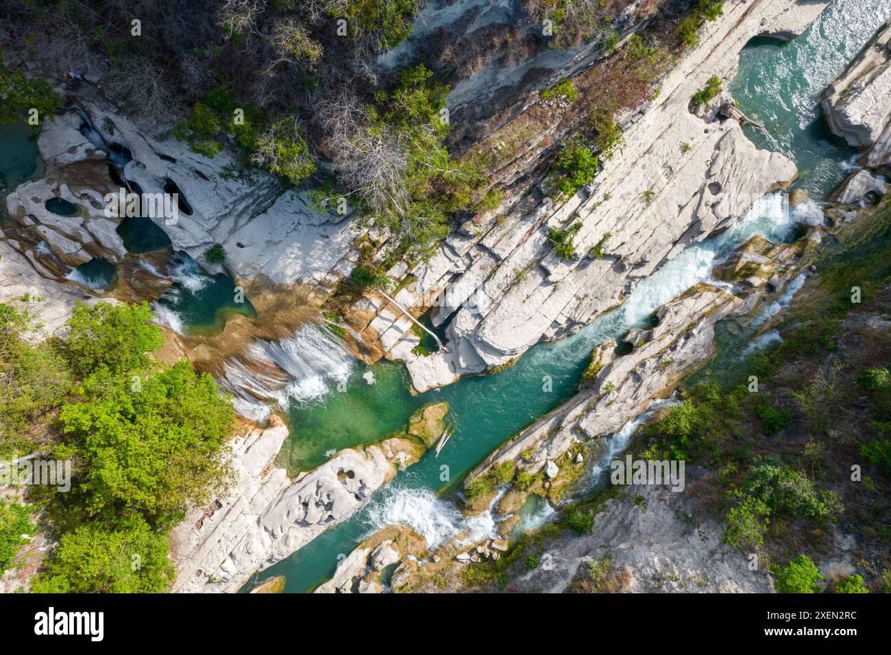 Aerial view of Air Terjun Tanggedu, East Nusa Tenggara, Indonesia ...