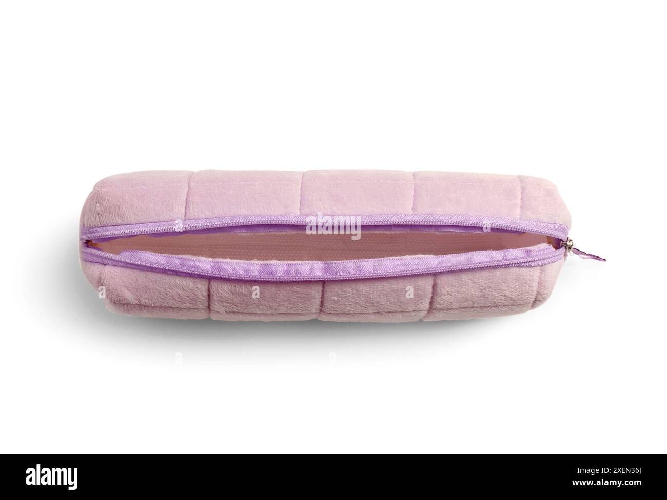 Light purple pencil case on white background Stock Photo - Alamy