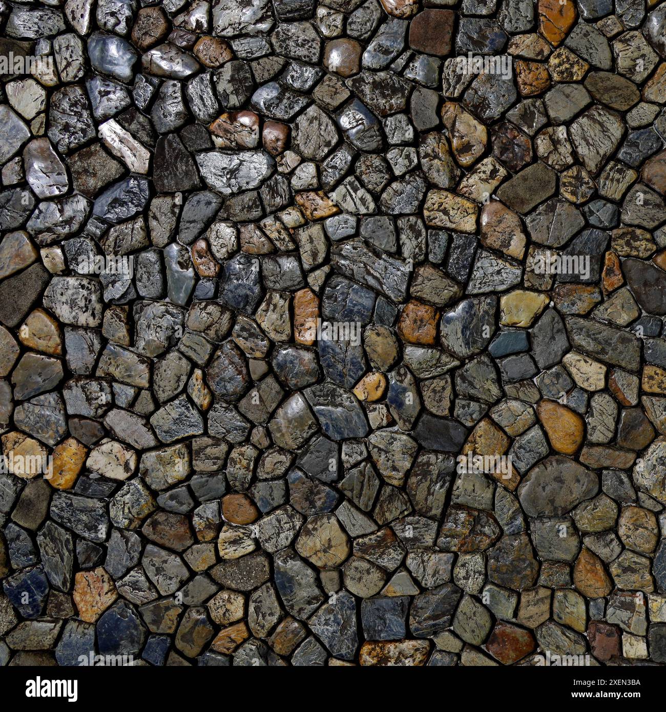 A photo of a floor covered with small paving stones for use as ...