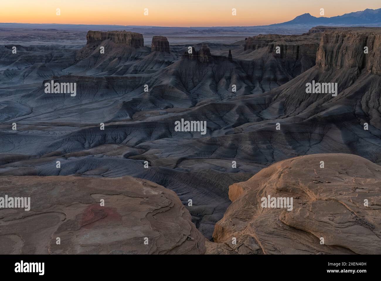 Moonscape Overlook overlooks Utah's Blue Valley. It is called this due ...