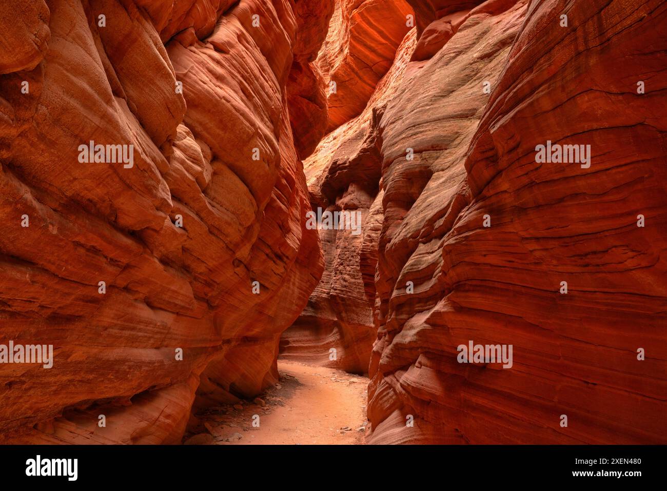 The striated corridors of Mystic Canyon are amazing to walk through and ...