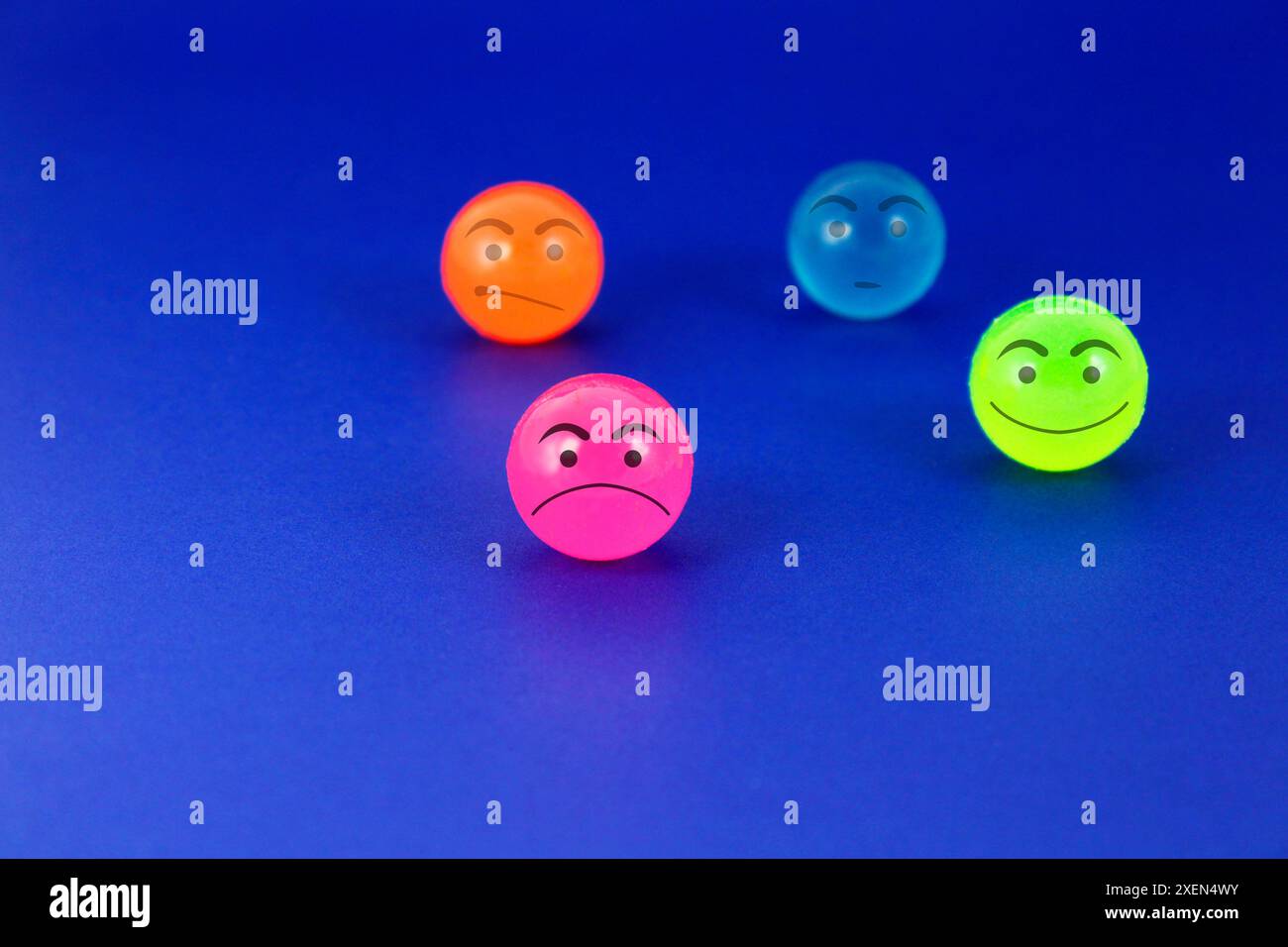 Colorful spheres with facial expressions Stock Photo - Alamy