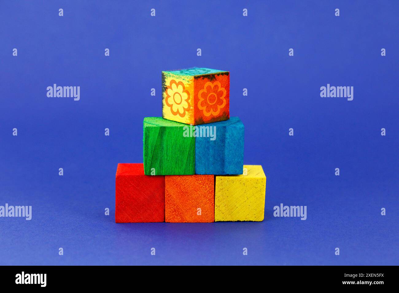 Different cube at a higher level Stock Photo - Alamy