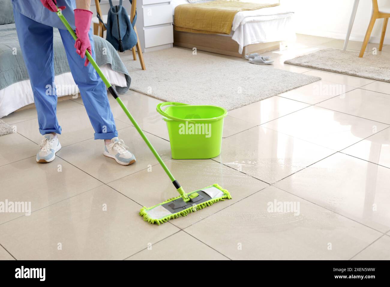 Janitor mopping closeup hi-res stock photography and images - Alamy
