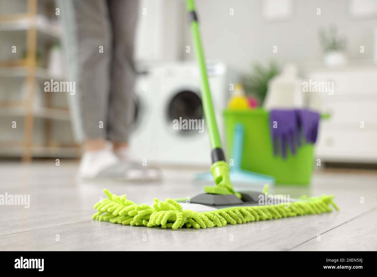 Janitor mopping closeup hi-res stock photography and images - Alamy