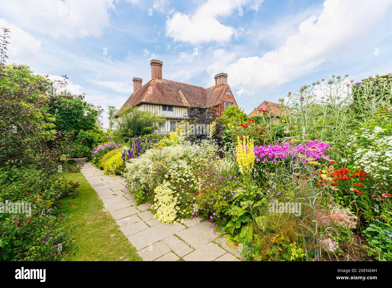 The Long Border at Great Dixter, the country house, home and garden of ...
