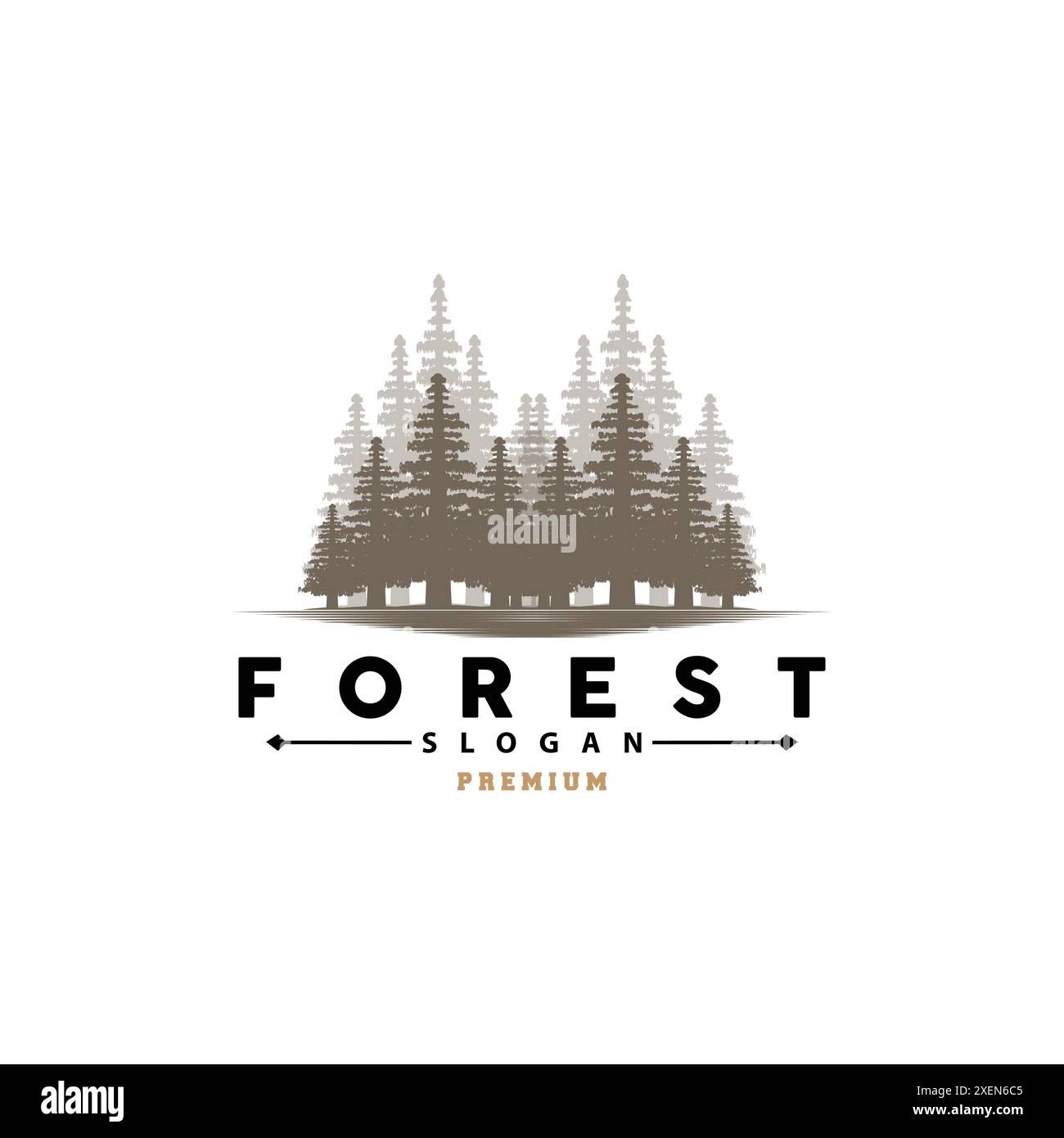 Forest Logo, Vector Forest Wood With Pine Trees, Design Inspirational ...