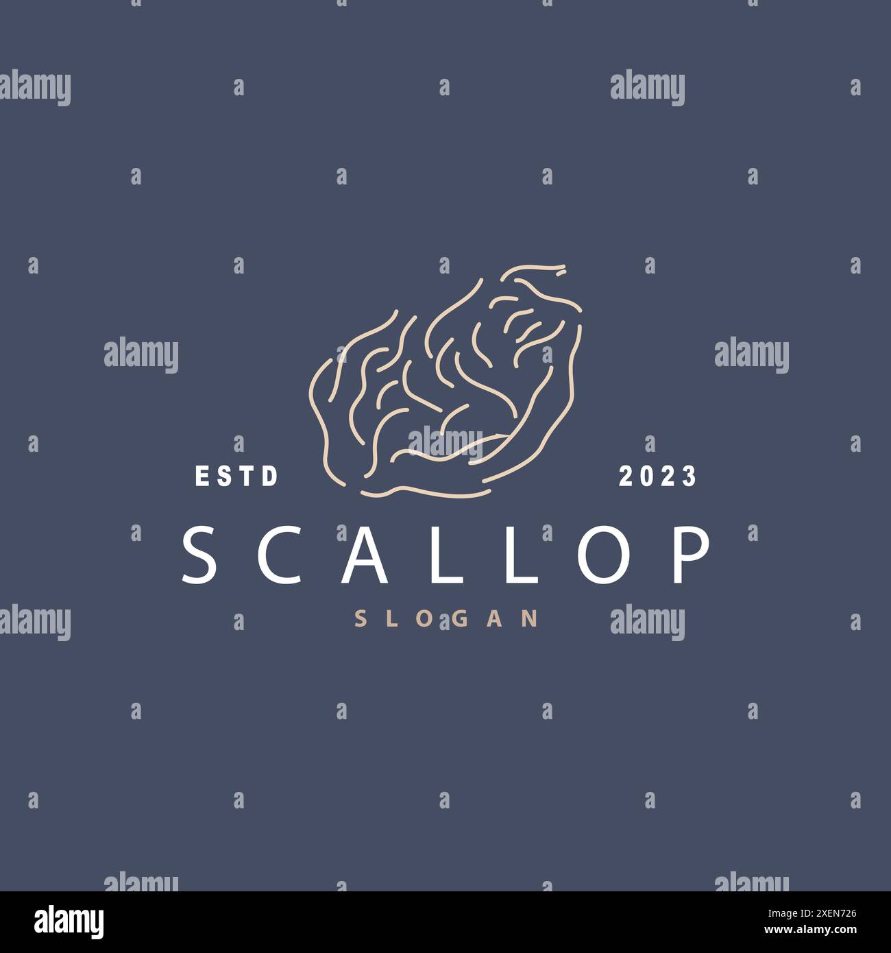 Seashell Logo, Inspirational Scallop Design With Pearl, Ocean Animals ...