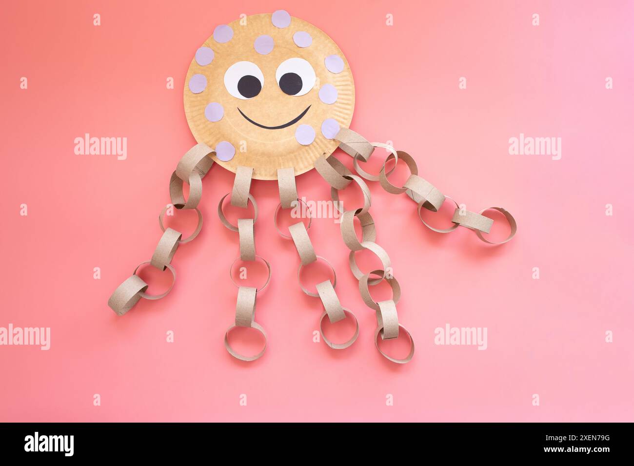 DIY octopus craft project with simple materials, disposable plate ...