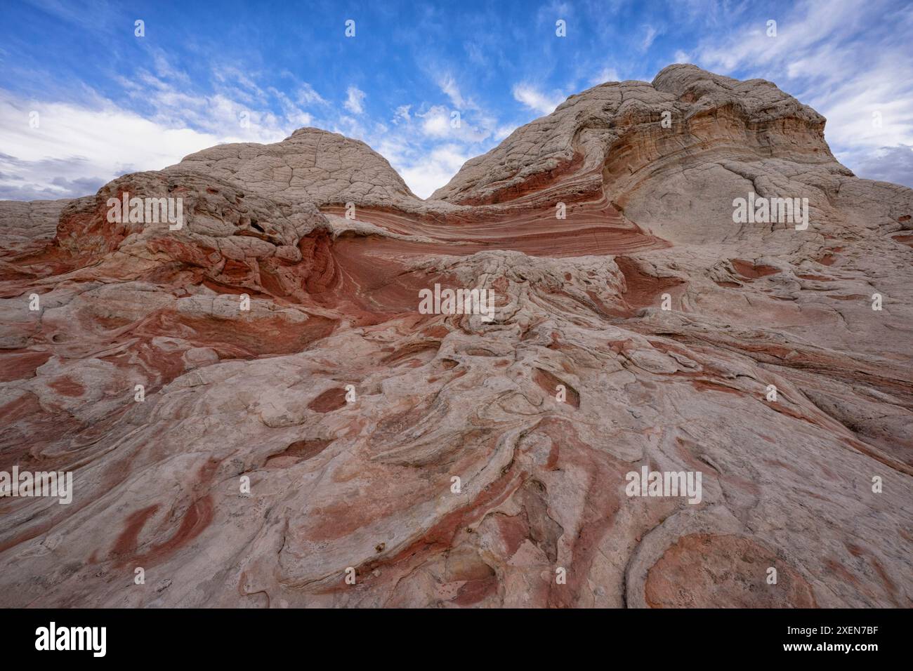 Incredible rock formations in White Pocket, comprised of swirling ...