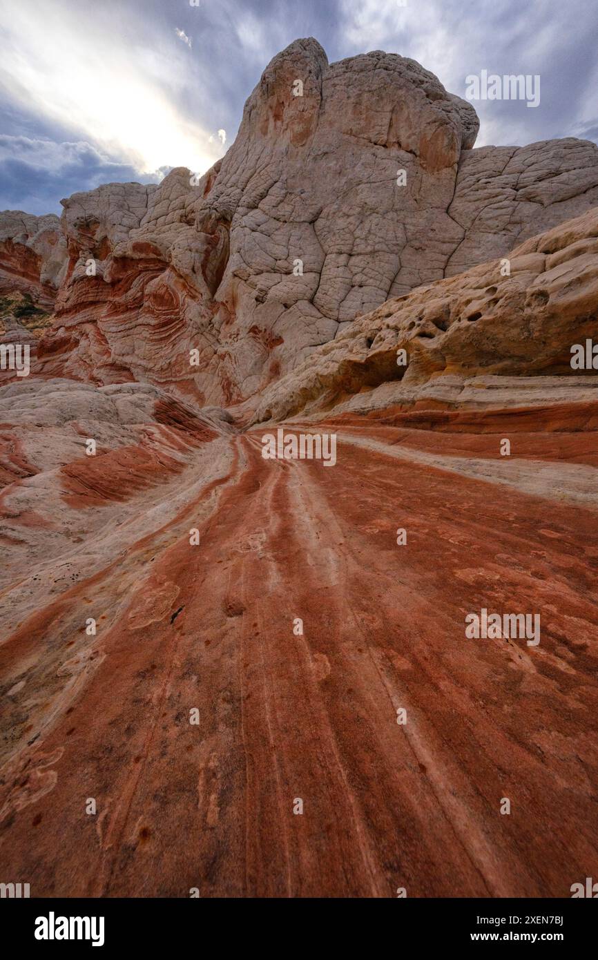 Incredible rock formations in White Pocket, comprised of swirling ...