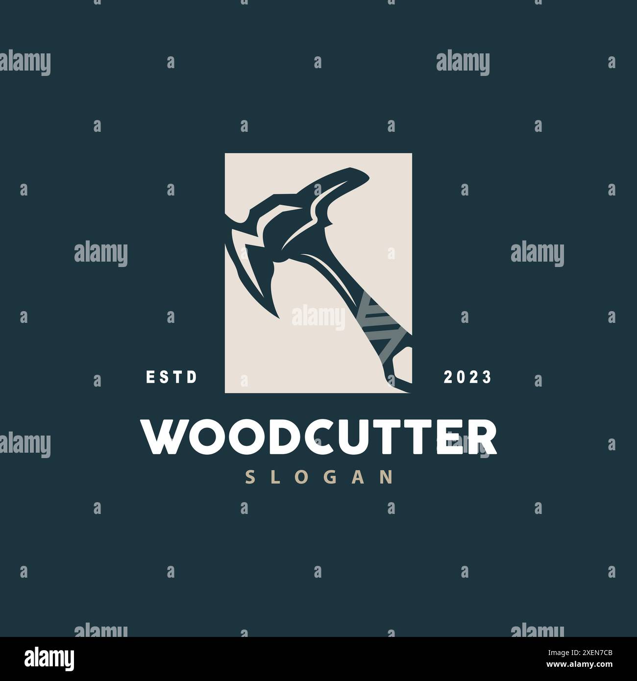 Ax Logo, Wood Cutting Tool Black Silhouette, Lumberjack Vector, Old ...