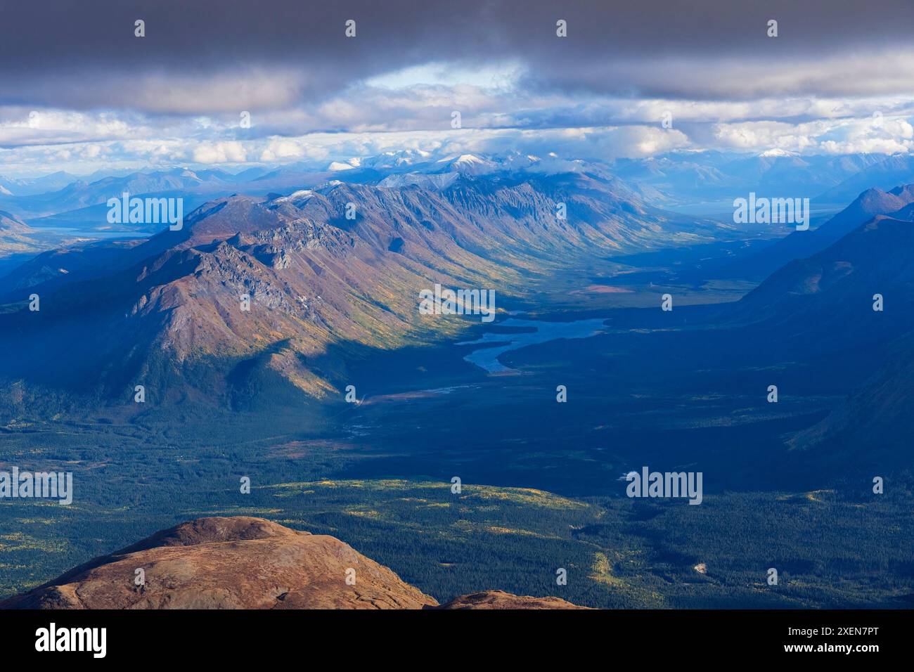 Aerial photos of the mountains surrounding Whitehorse, the capital of ...