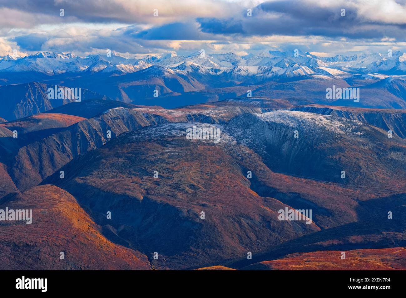 Aerial photos of the Coastal Mountains South of Whitehorse during autumn with amazing landscapes ...