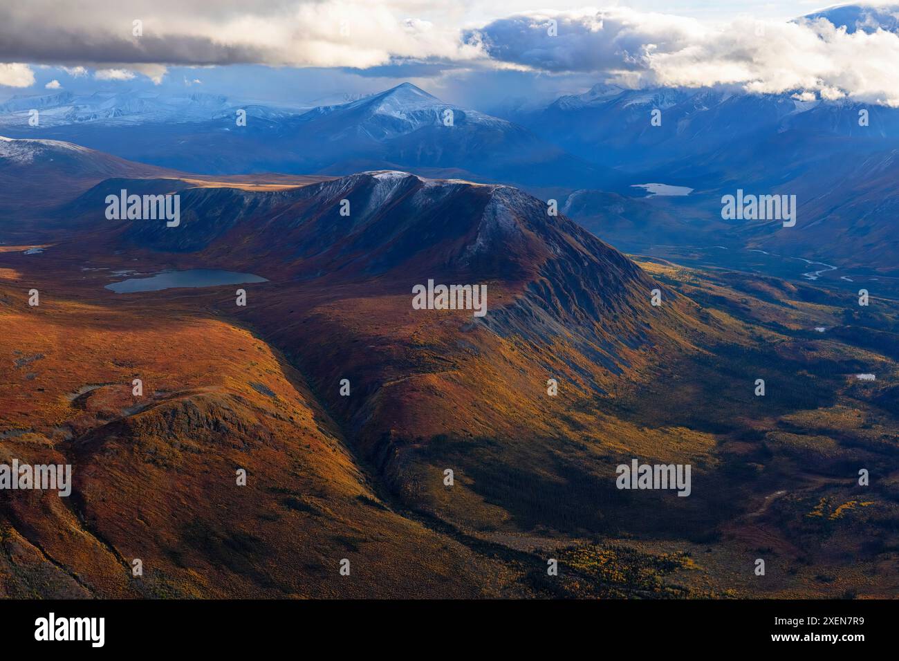 Aerial photos of the mountains surrounding Whitehorse, the capital of ...