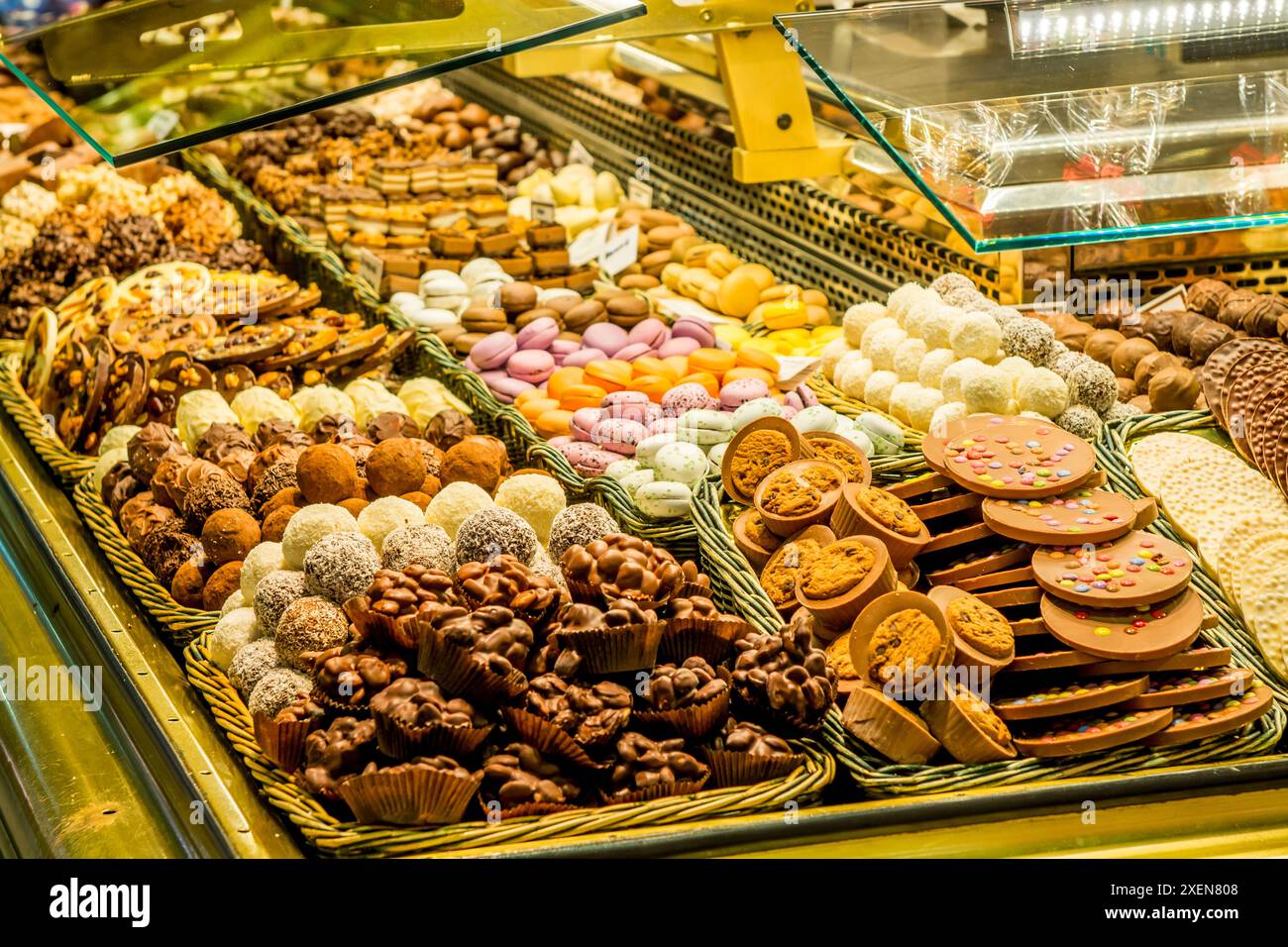 Cookies and pastries at the Mercat de Sant Josep de la Boqueria is ...