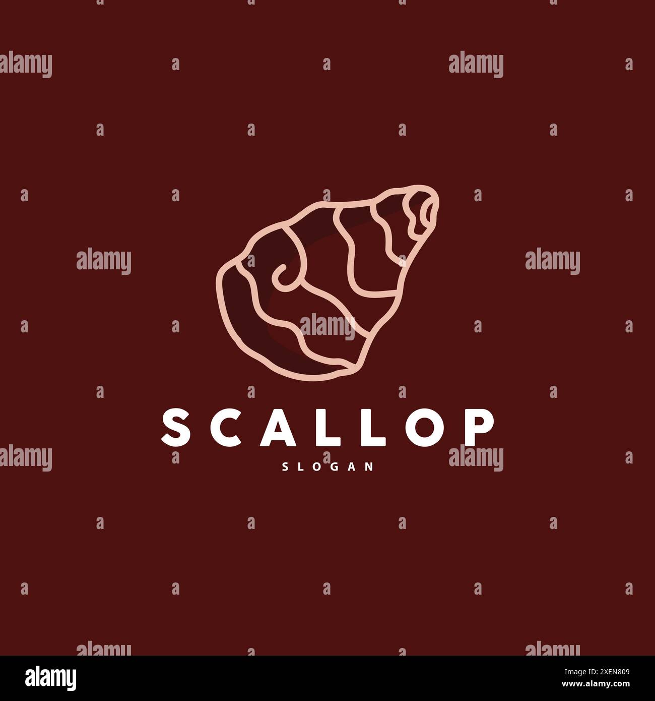 Seashell Logo, Inspirational Scallop Design With Pearl, Ocean Animals ...