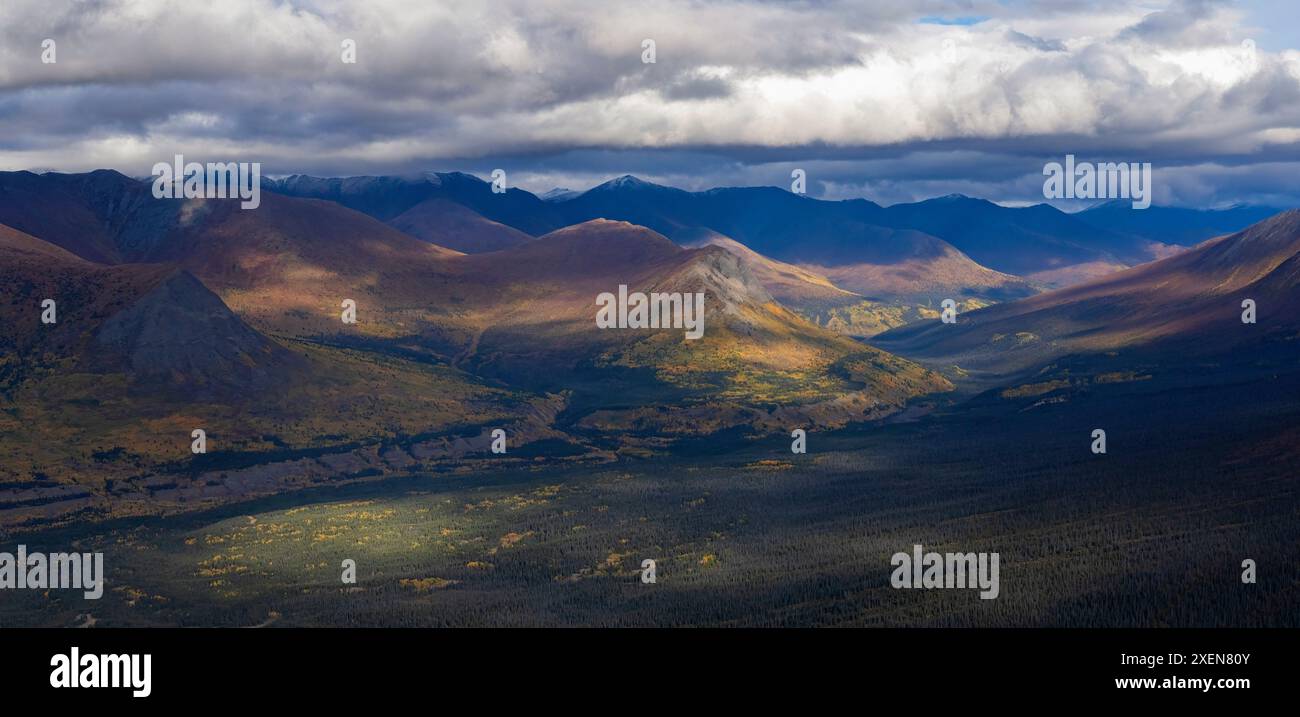 Stunning aerial view of the Ruby Range under heavy clouds near ...