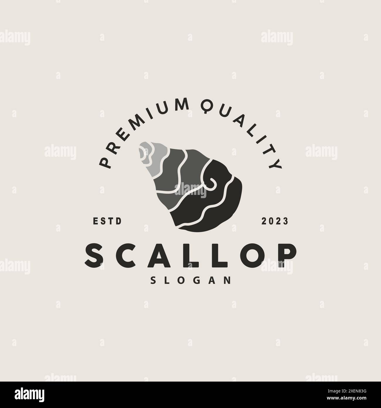 Seashell Logo, Inspirational Scallop Design With Pearl, Ocean Animals ...