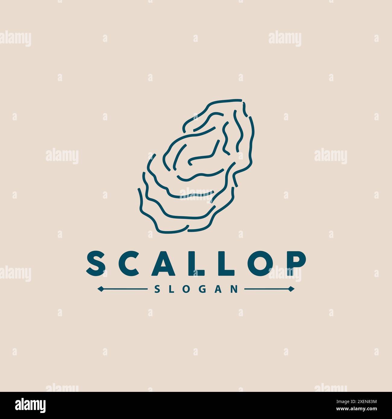 Seashell Logo, Inspirational Scallop Design With Pearl, Ocean Animals ...