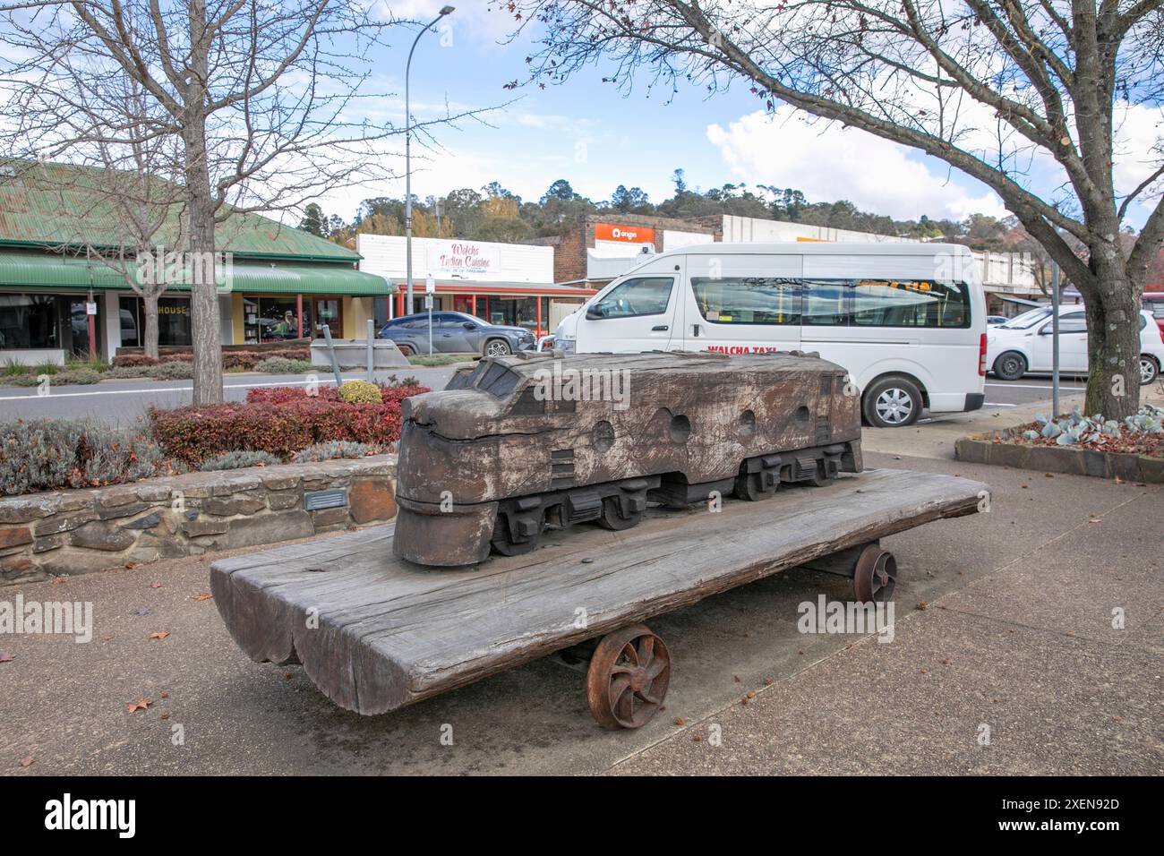 All Aboard, open air wooden art sculpture train by David Waters in ... All Aboard, open air wooden art sculpture train by David Waters in ...