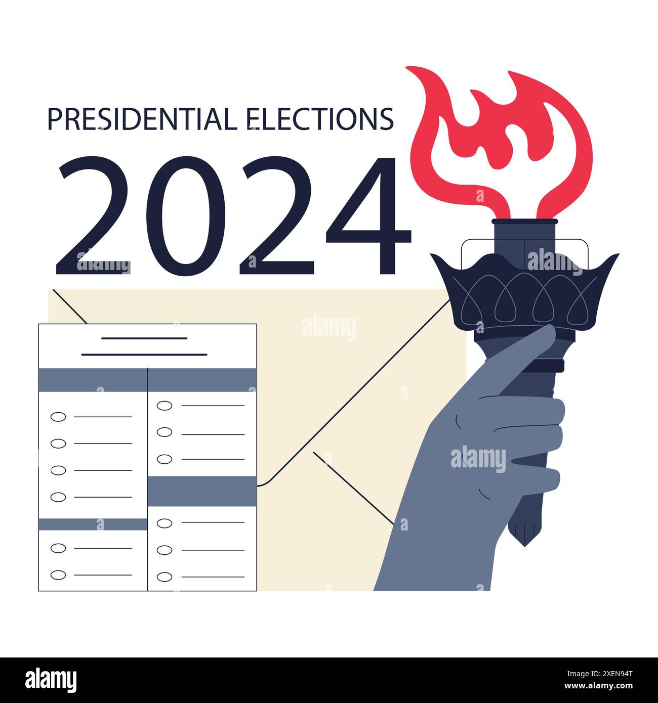 Presidential election. American election campaign between democrats and ...
