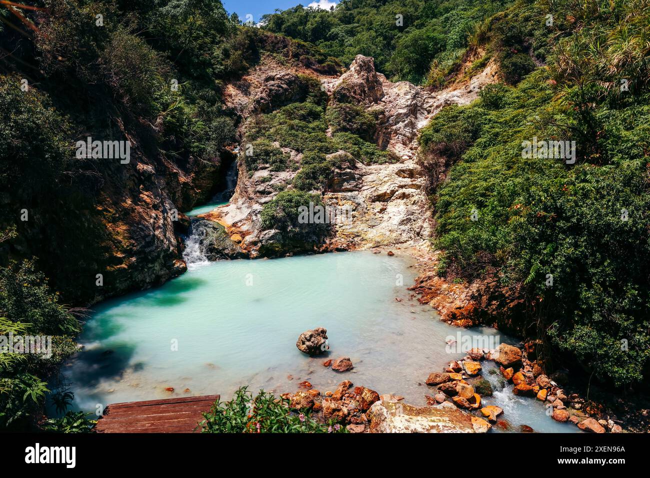 Beautiful landscape at Mahwatu wisata Tomohon with rock, plants and ...