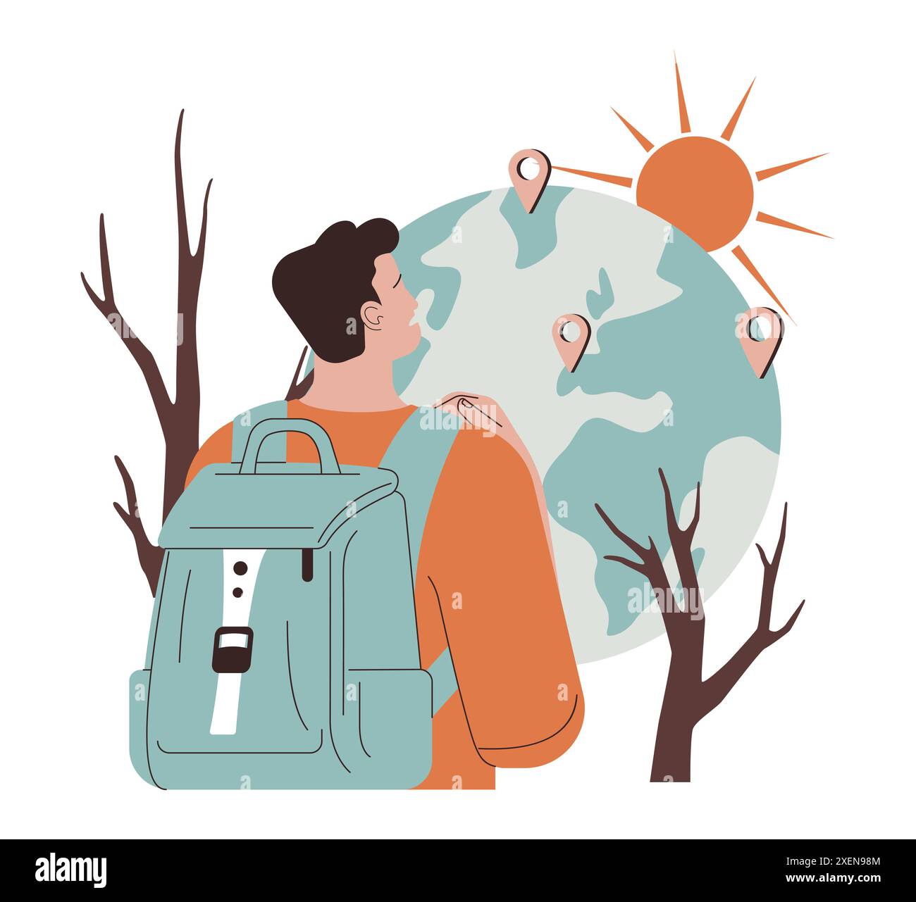 Climate migration. People migrating due to climate change, drought and ...