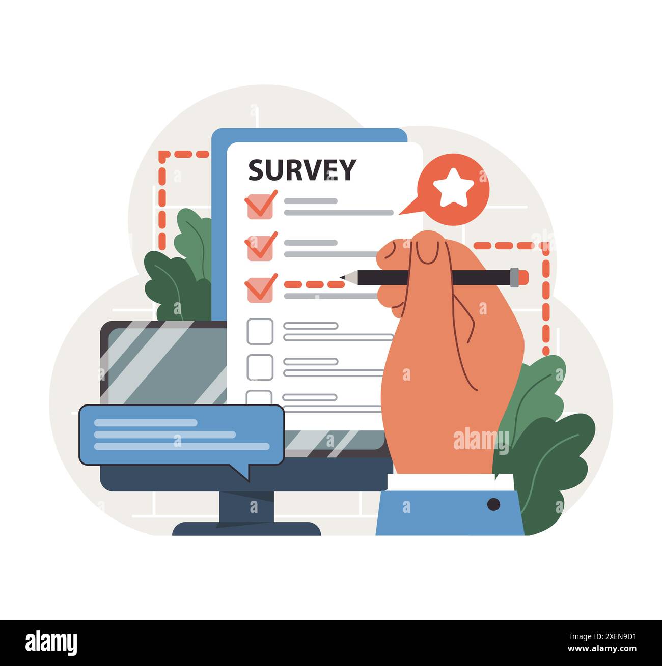 Public opinion polling. Character participation in an online survey ...