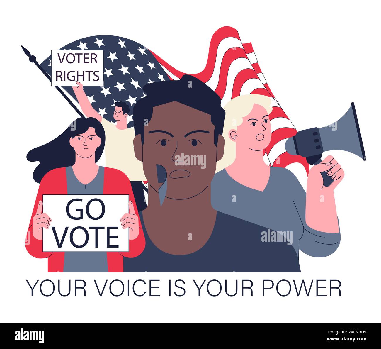 Presidential election. American election campaign between democrats and ...