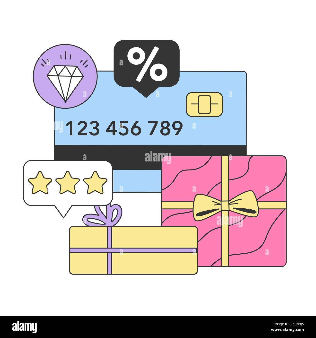 Loyalty card. Customer privilege for a discount. Commercial program for ...